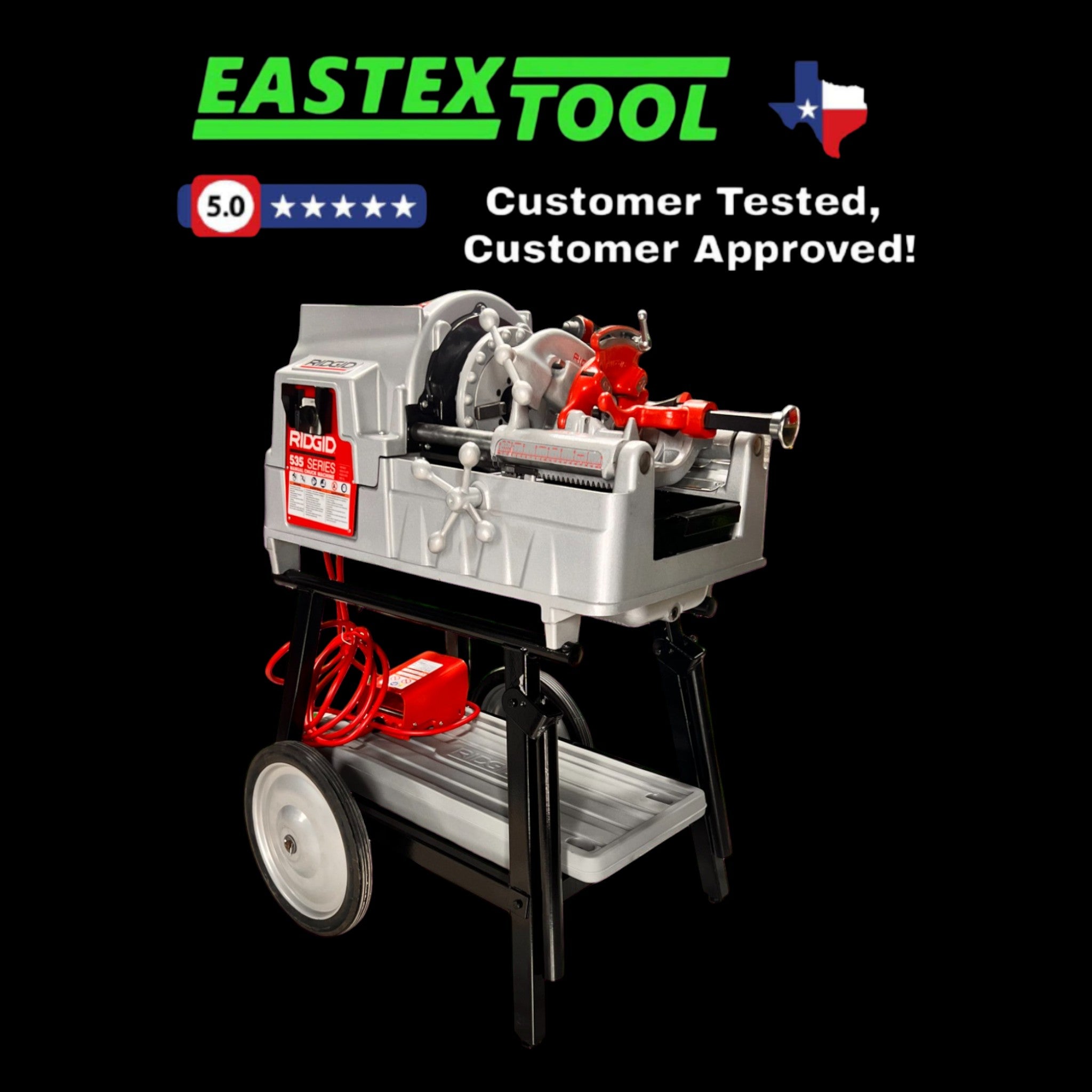 RIDGID 535 V3 PIPE THREADING MACHINE, AUTO OILER, AUTO CHUCK, – Eastex ...