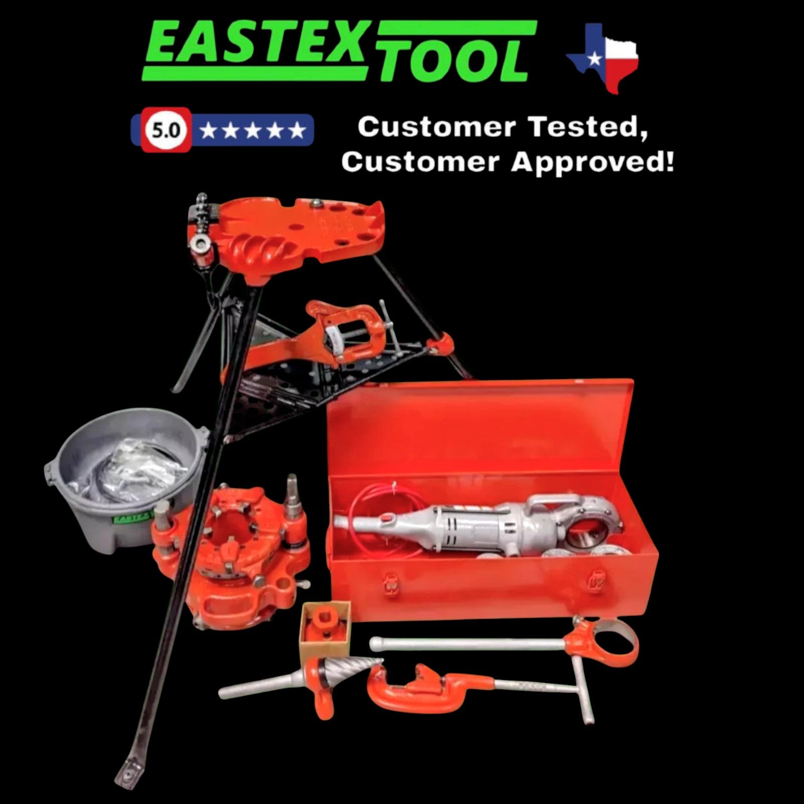 RIDGID 700 COMPLETE, WITH 12R DIE SET 1/2 -2", 141 , AND MORE, SEE DES ...